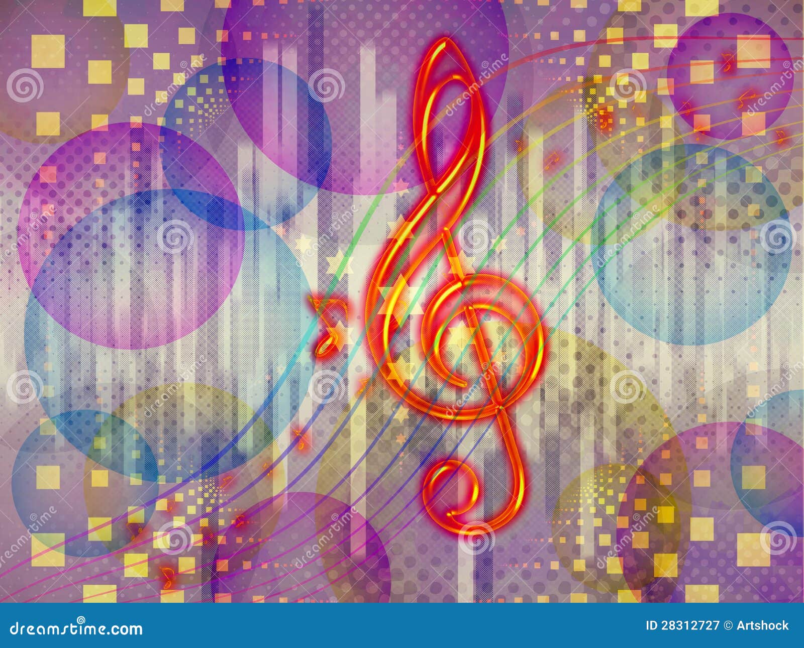 Abstract Funky Music Background Stock Illustration - Illustration of ...