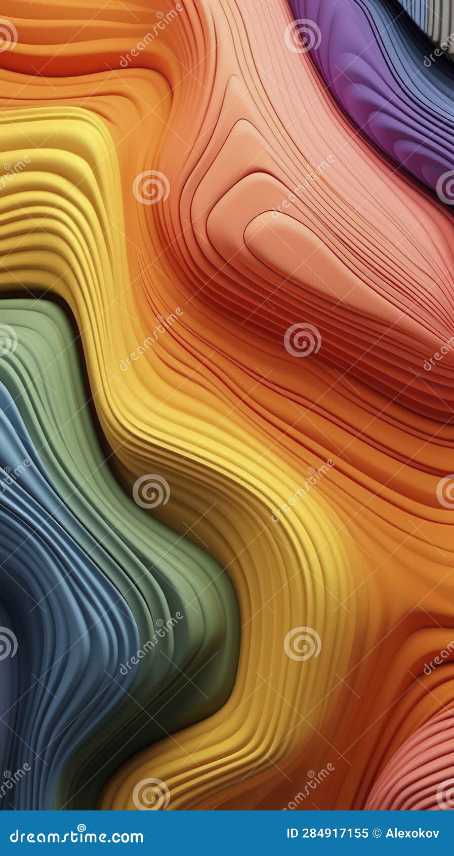 Abstract Fusion of Colors and Textures AI Generated Stock Illustration ...