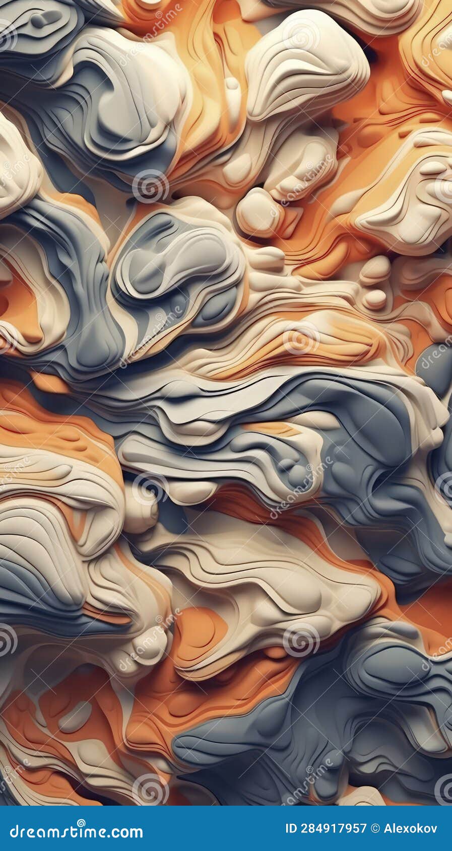 Abstract Fusion of Colors and Textures AI Generated Stock Illustration ...