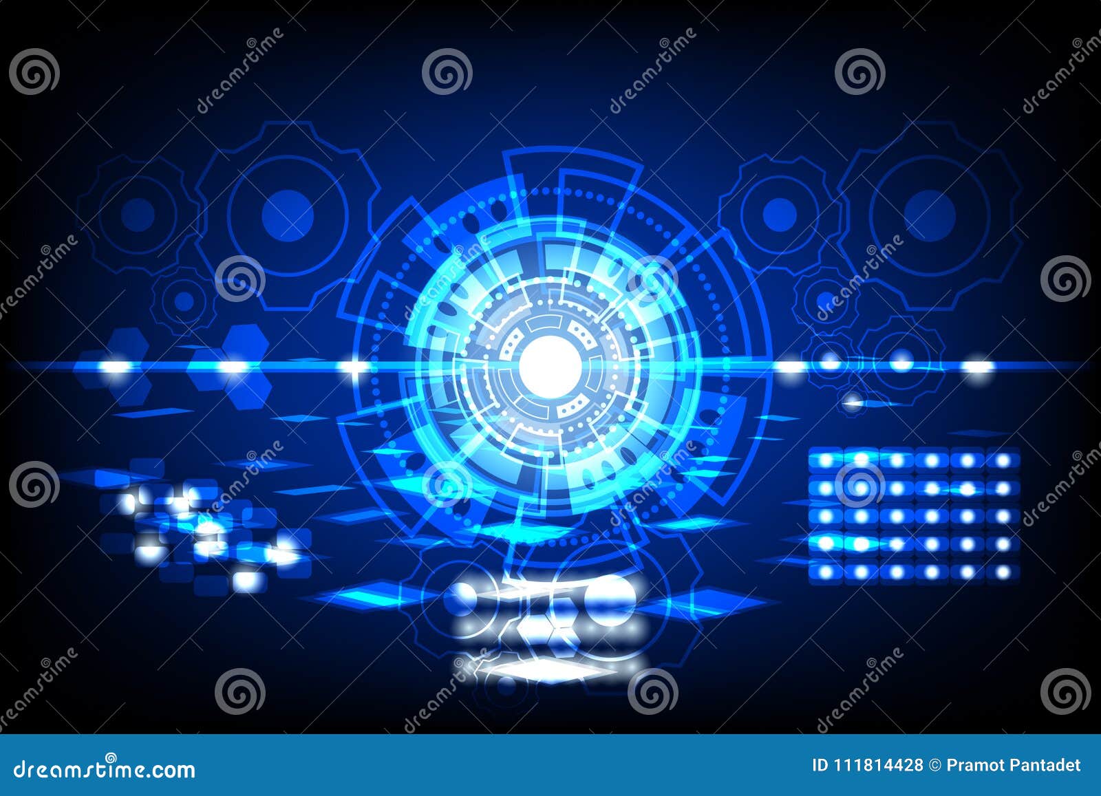 Abstract Future Circle. Concept Innovation Connect Digital Line Future ...