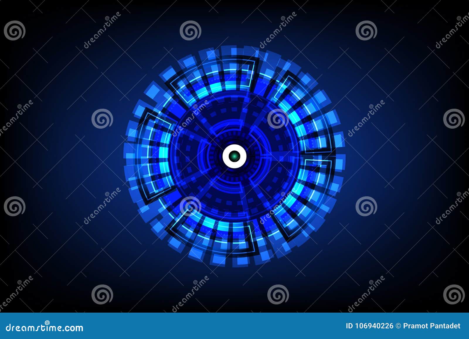 Abstract Future Circle Technology Concept Background Illu Stock ...