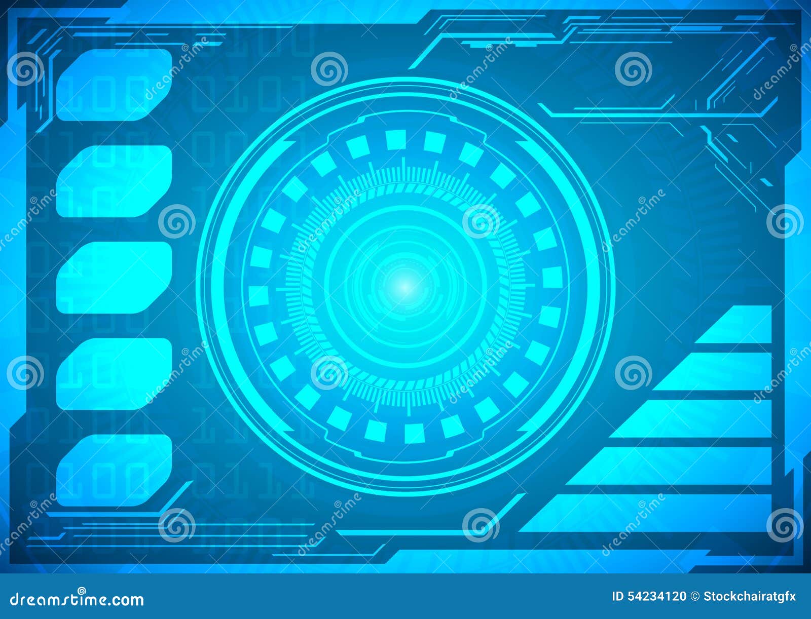 Abstract Future, Concept Vector Futuristic Blue Virtual Graphic Stock ...