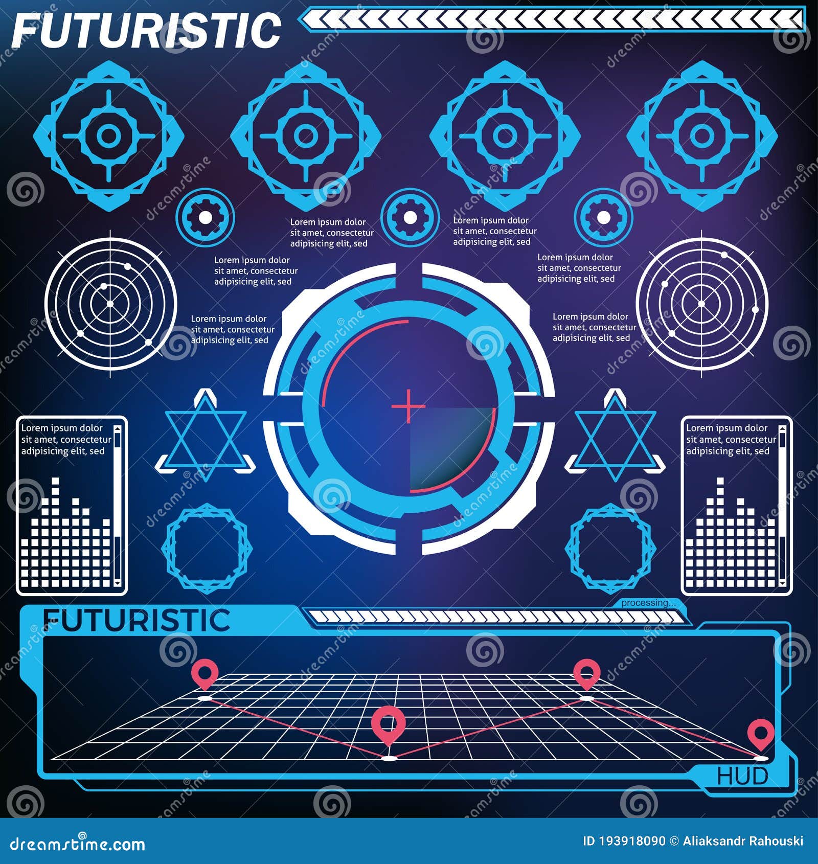 Abstract Future, Concept Vector Futuristic Interface. Communications ...