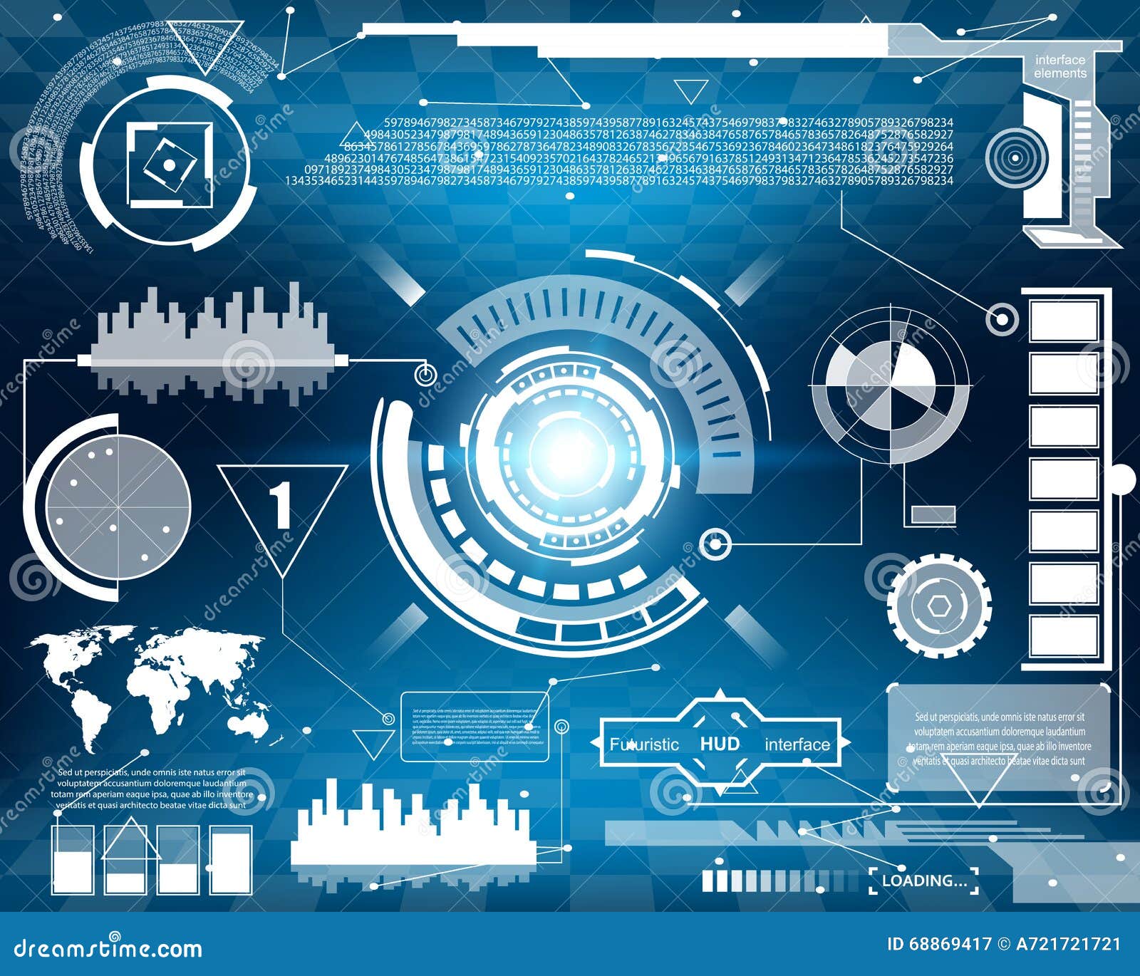 Abstract Future, Concept Vector Futuristic Virtual Graphic Touch User ...