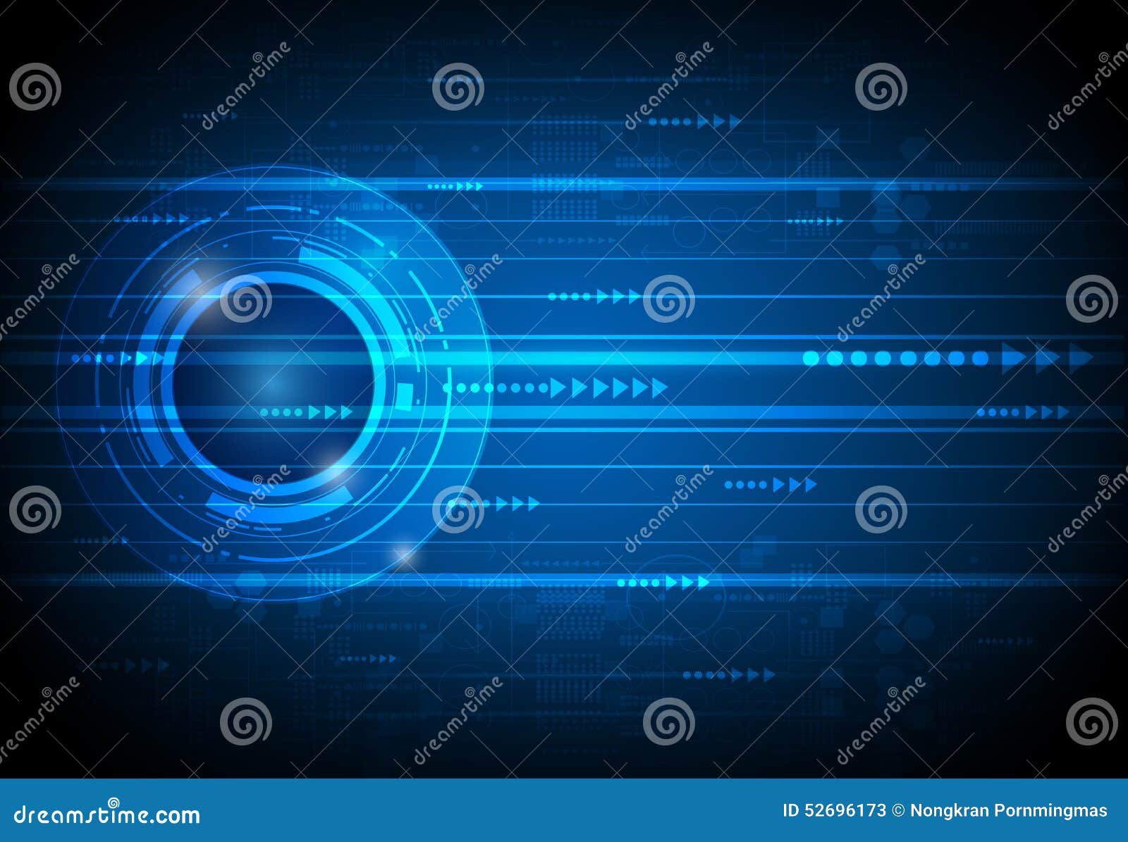 Abstract Future Circle. Concept Innovation Connect Digital Line Future ...