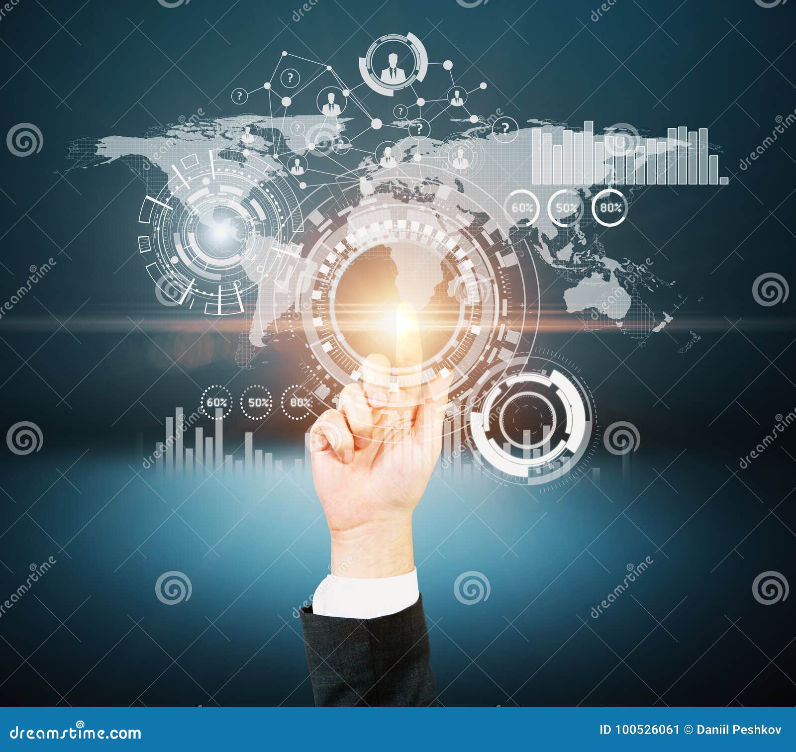 Abstract Future and Interface Concept Stock Image - Image of dark ...