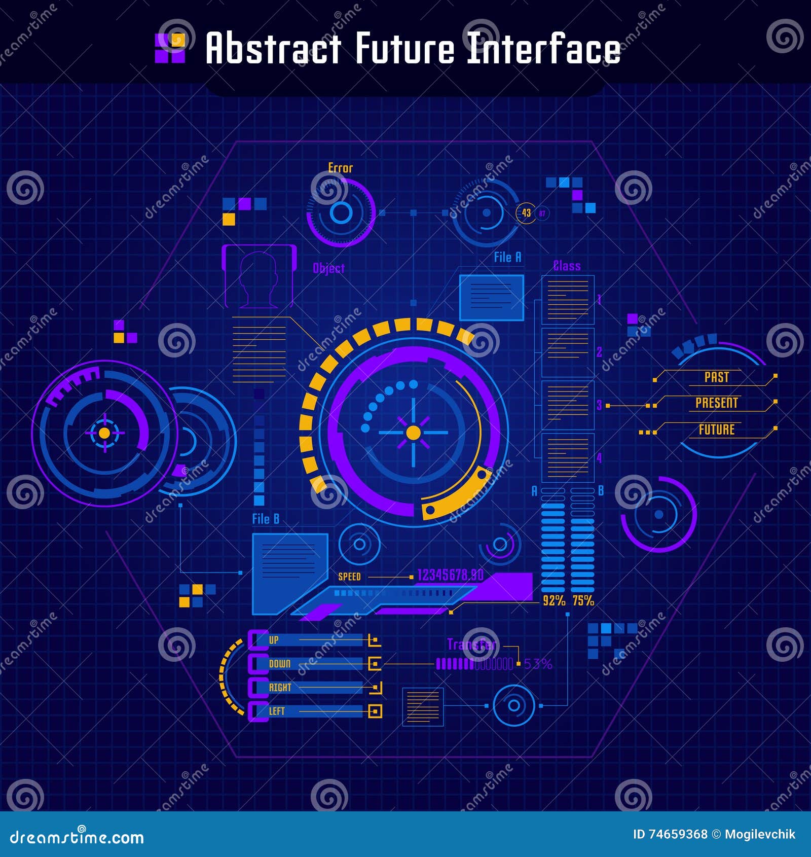 Abstract Future Interface Concept Stock Vector - Illustration of paper ...