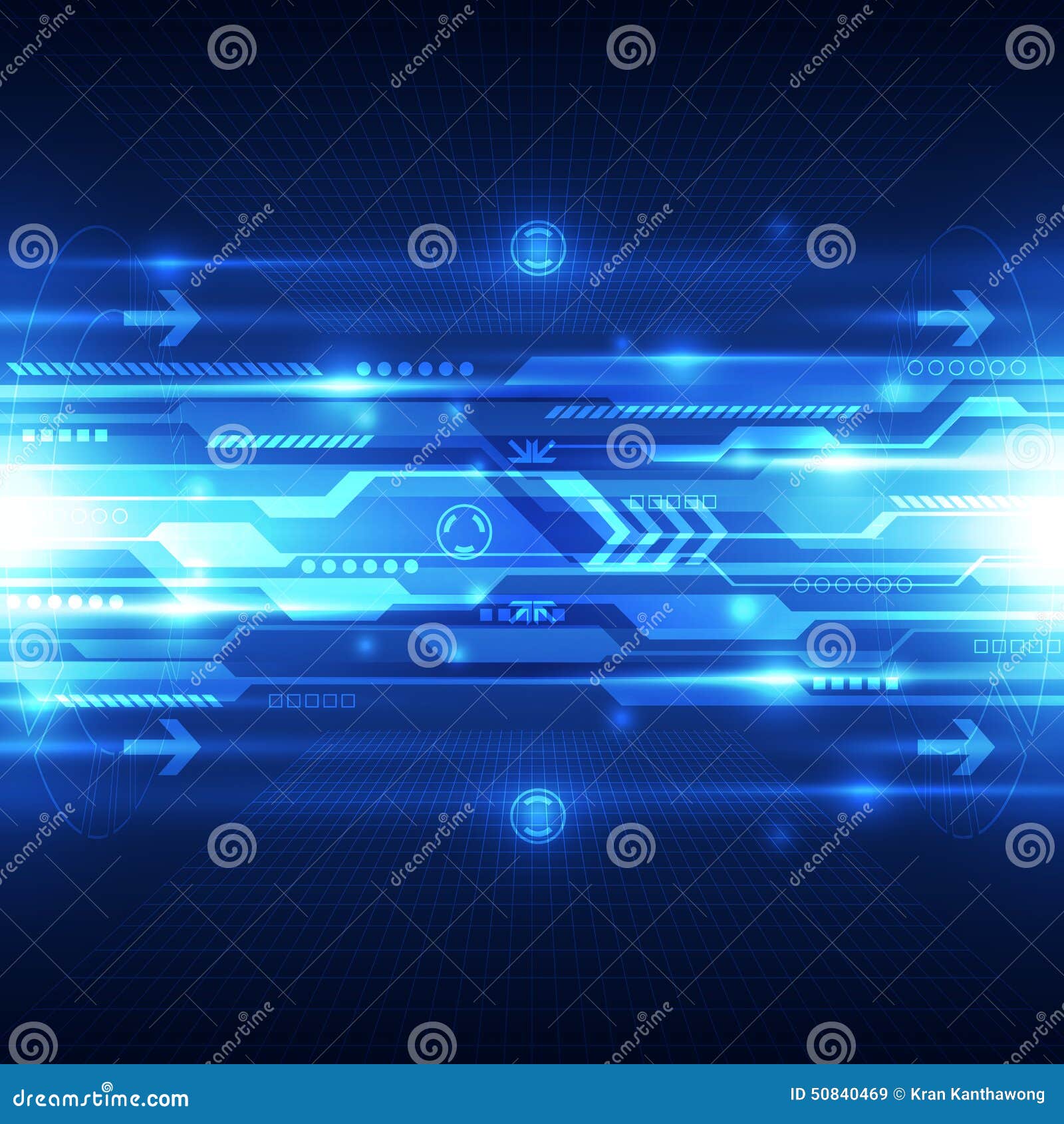 Abstract Future Speed Technology System Background, Vector Illustration ...