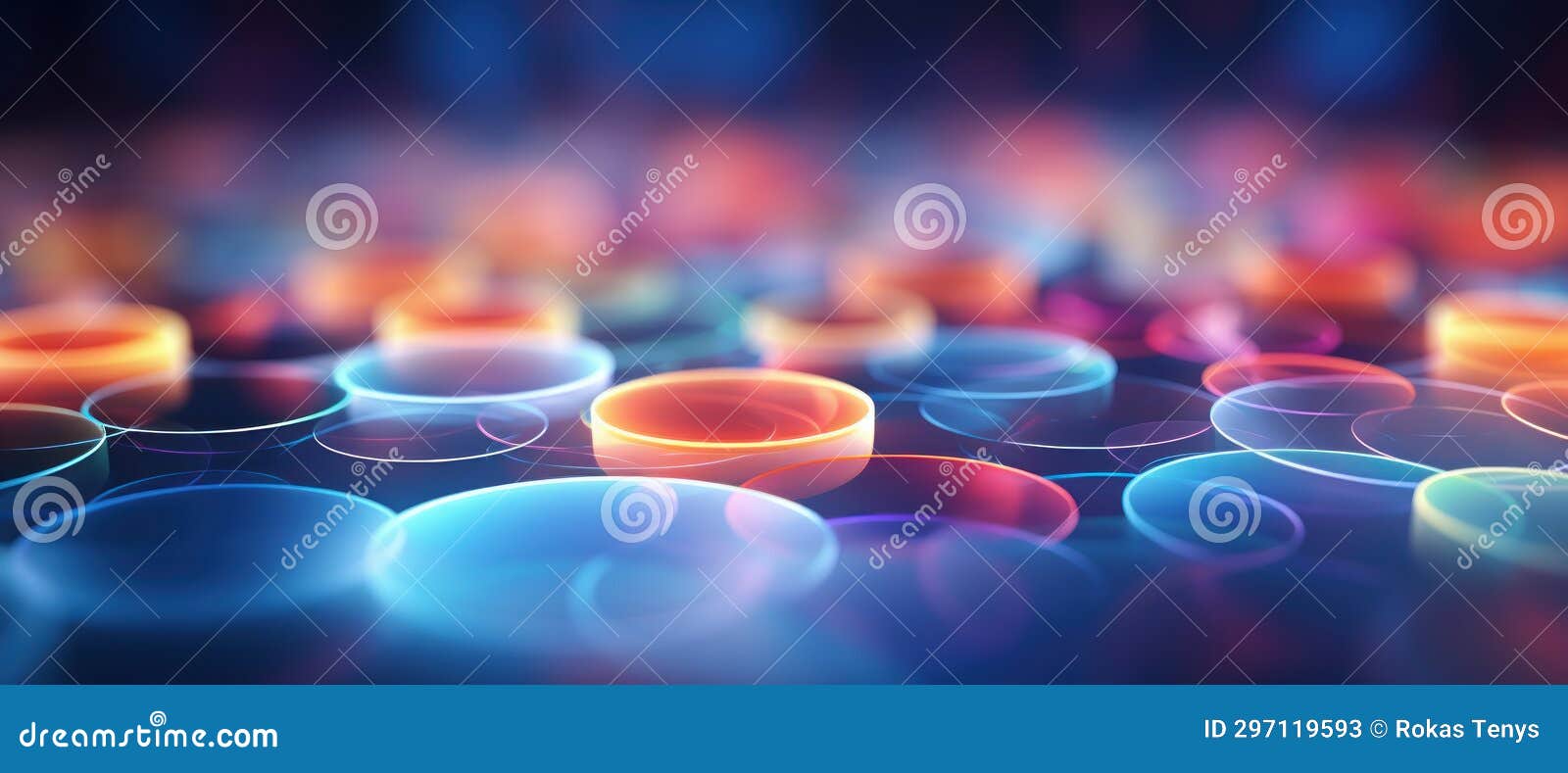 Abstract Future Technology Background with Circles Stock Image - Image ...