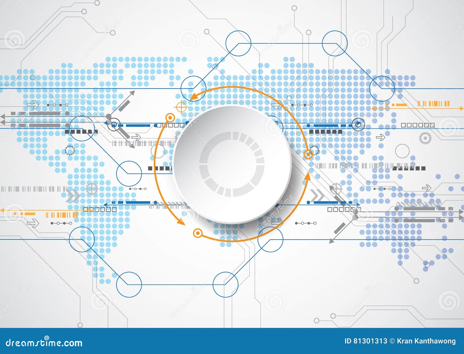Abstract Future Technology Concept Background with Various , Vector ...