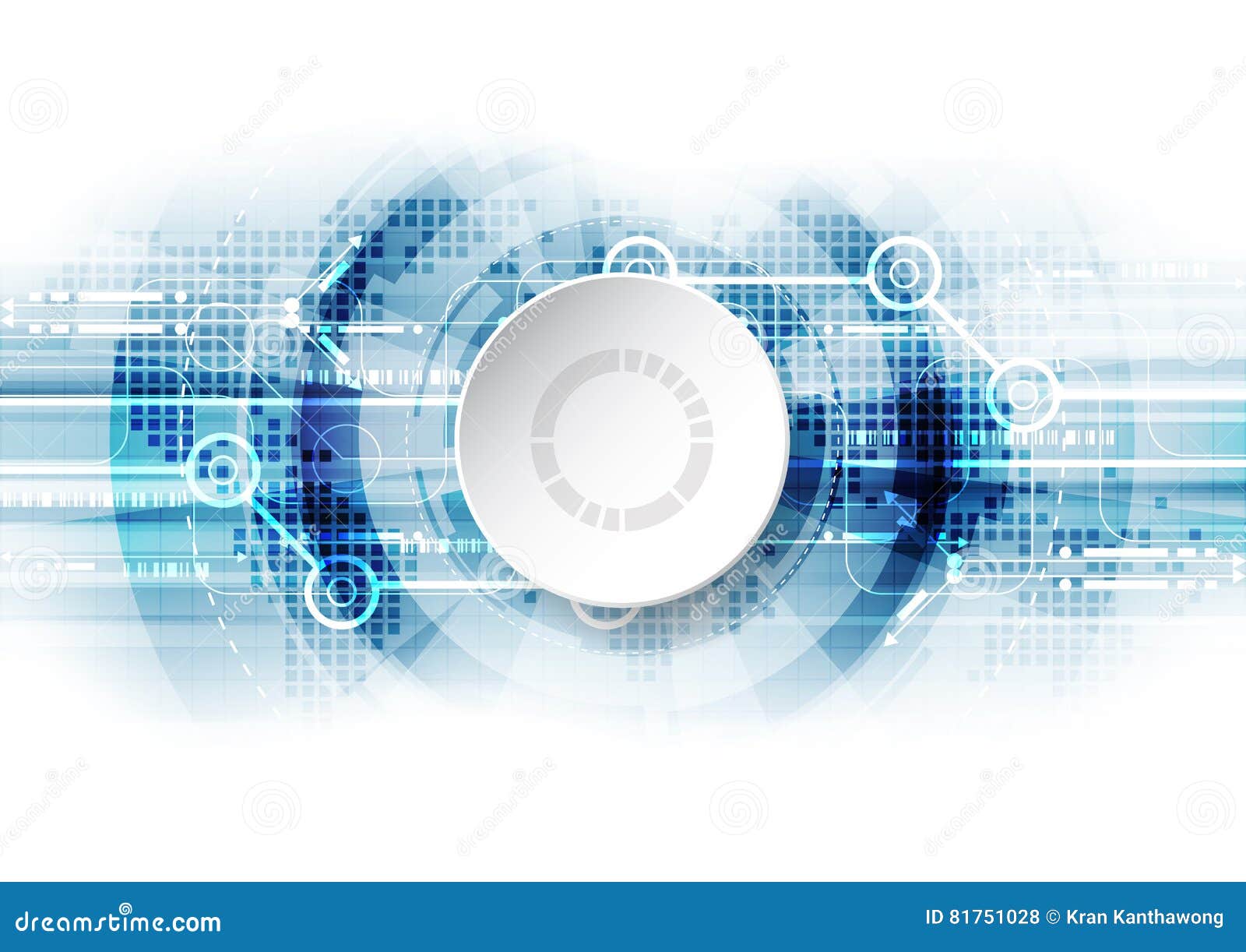 Abstract Future Technology Concept Background with Various , Vector ...