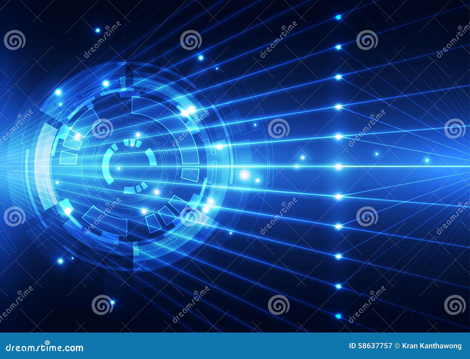 Abstract Future Technology Concept Background, Vector Illustration ...