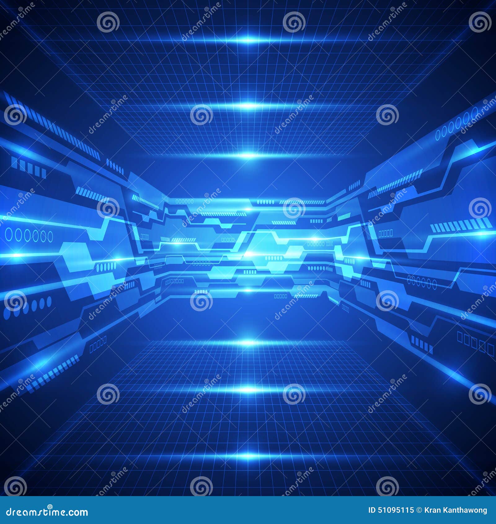 Abstract Future Technology Concept Background, Vector Illustration ...