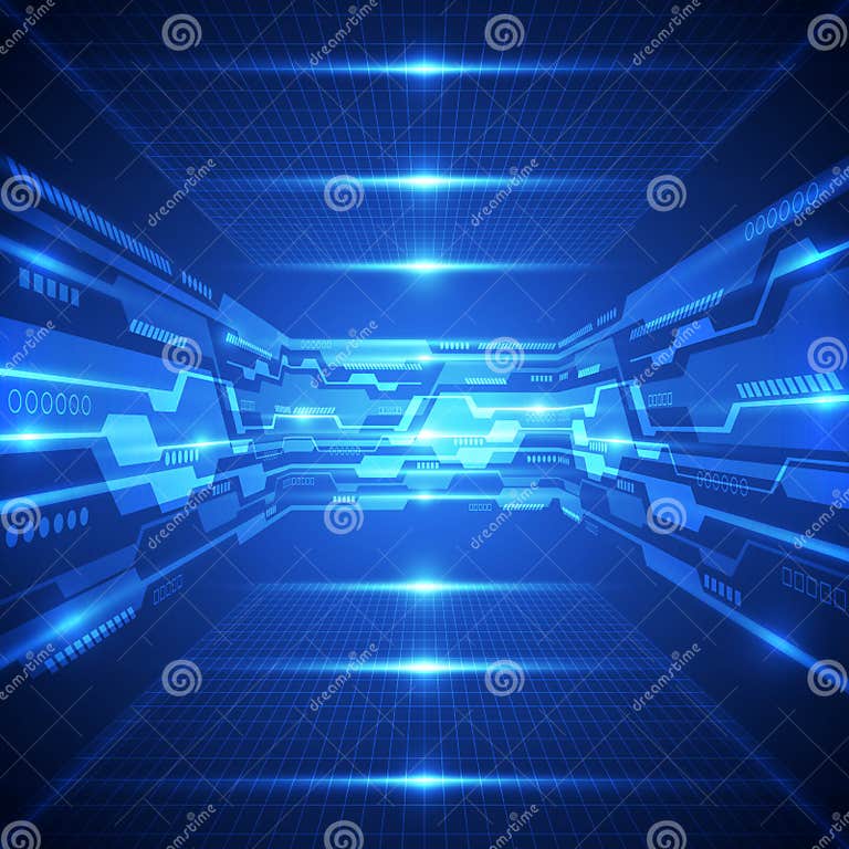 Abstract Future Technology Concept Background, Vector Illustration ...