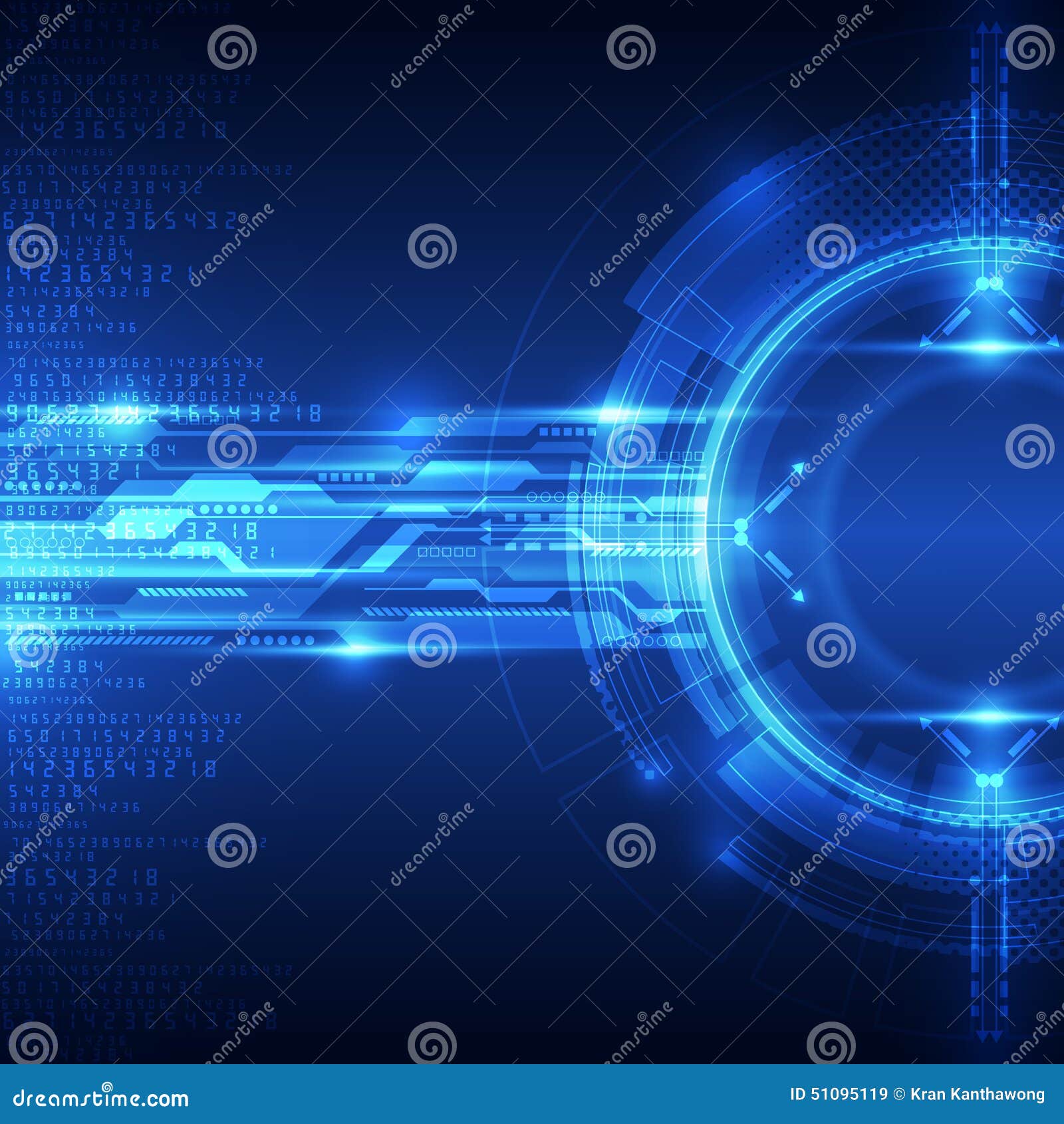 Abstract Future Technology Concept Background, Vector Illustration ...