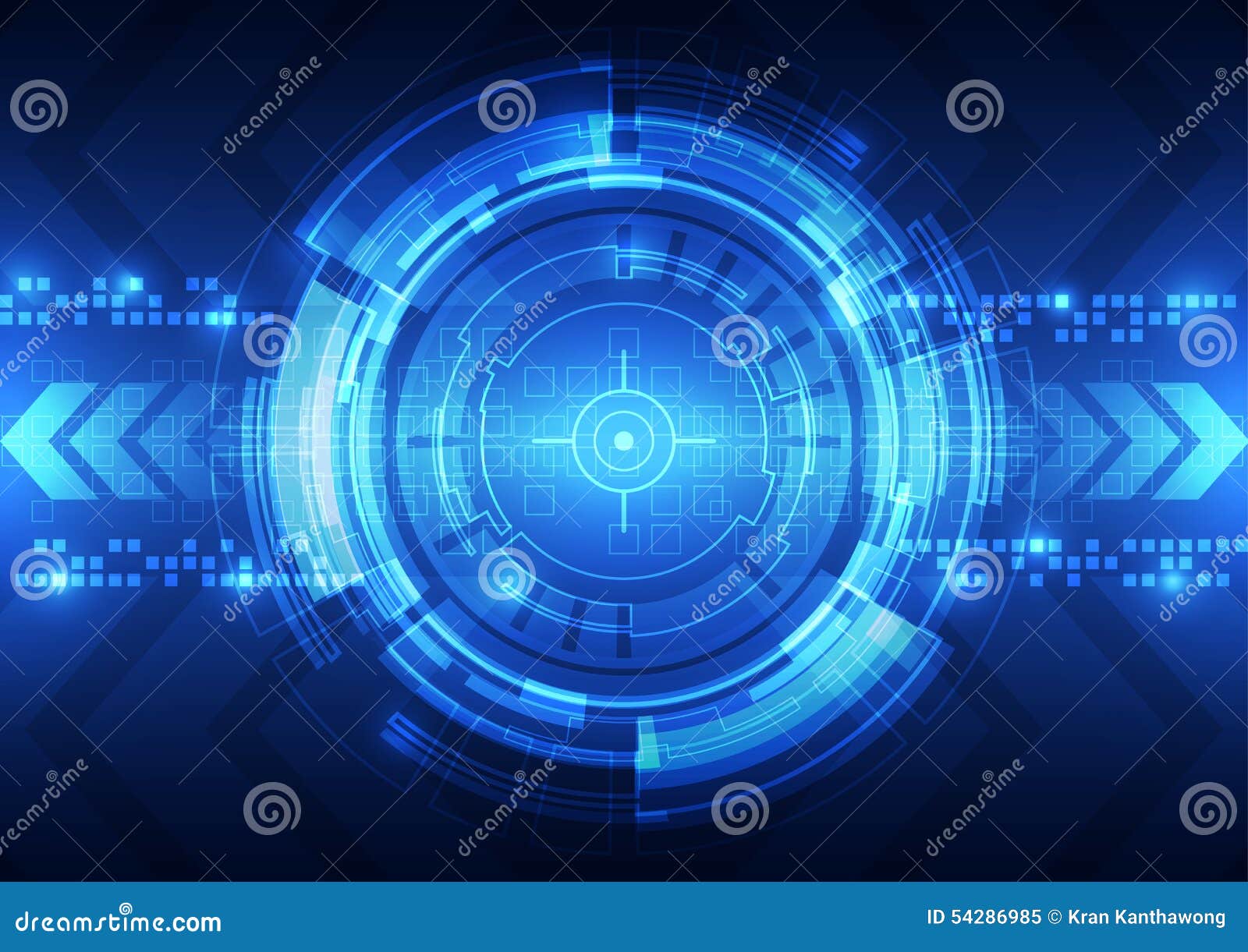 Abstract Future Technology Concept Background, Vector Illustration ...