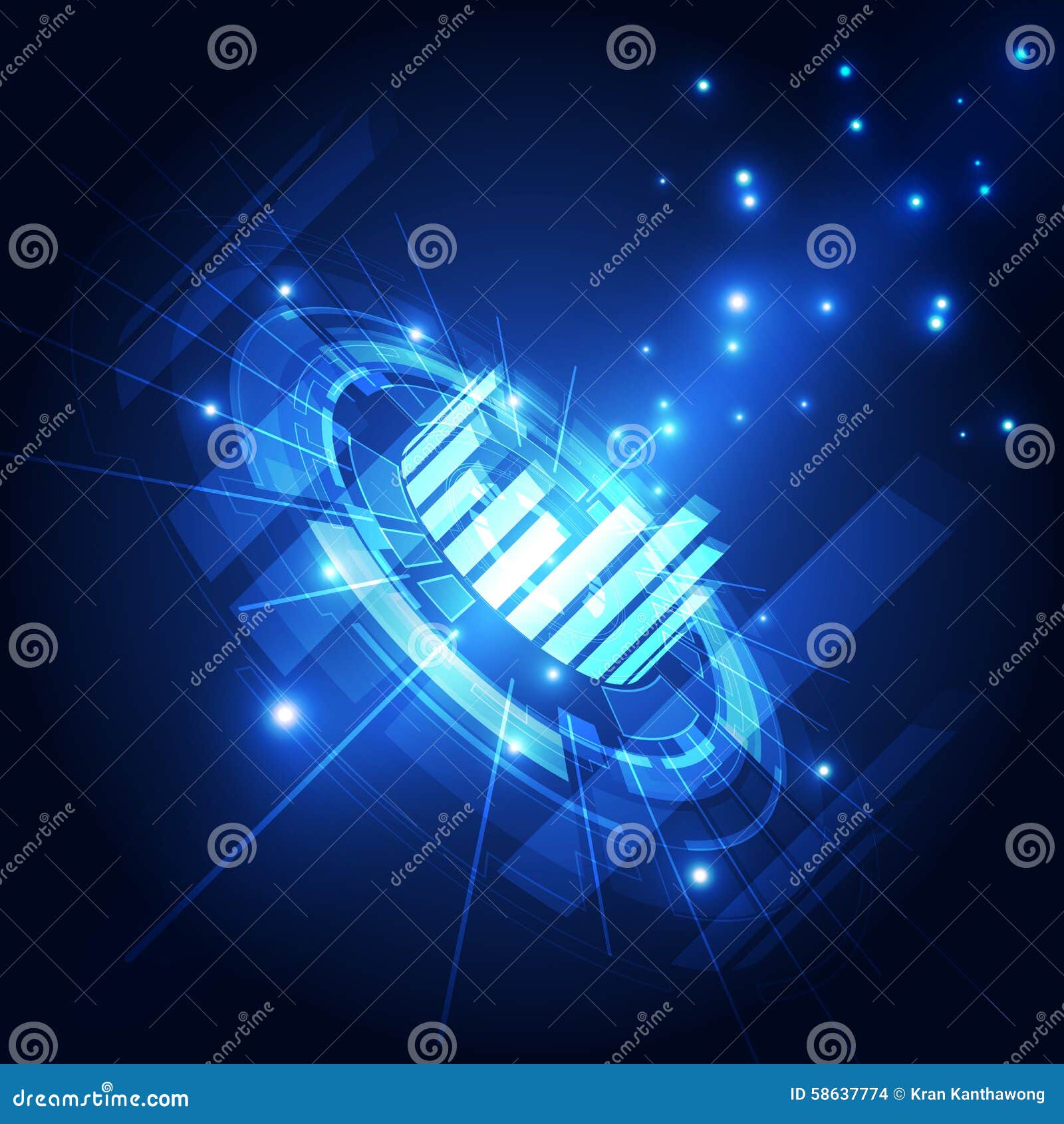 Abstract Future Technology Concept Background, Vector Illustration ...