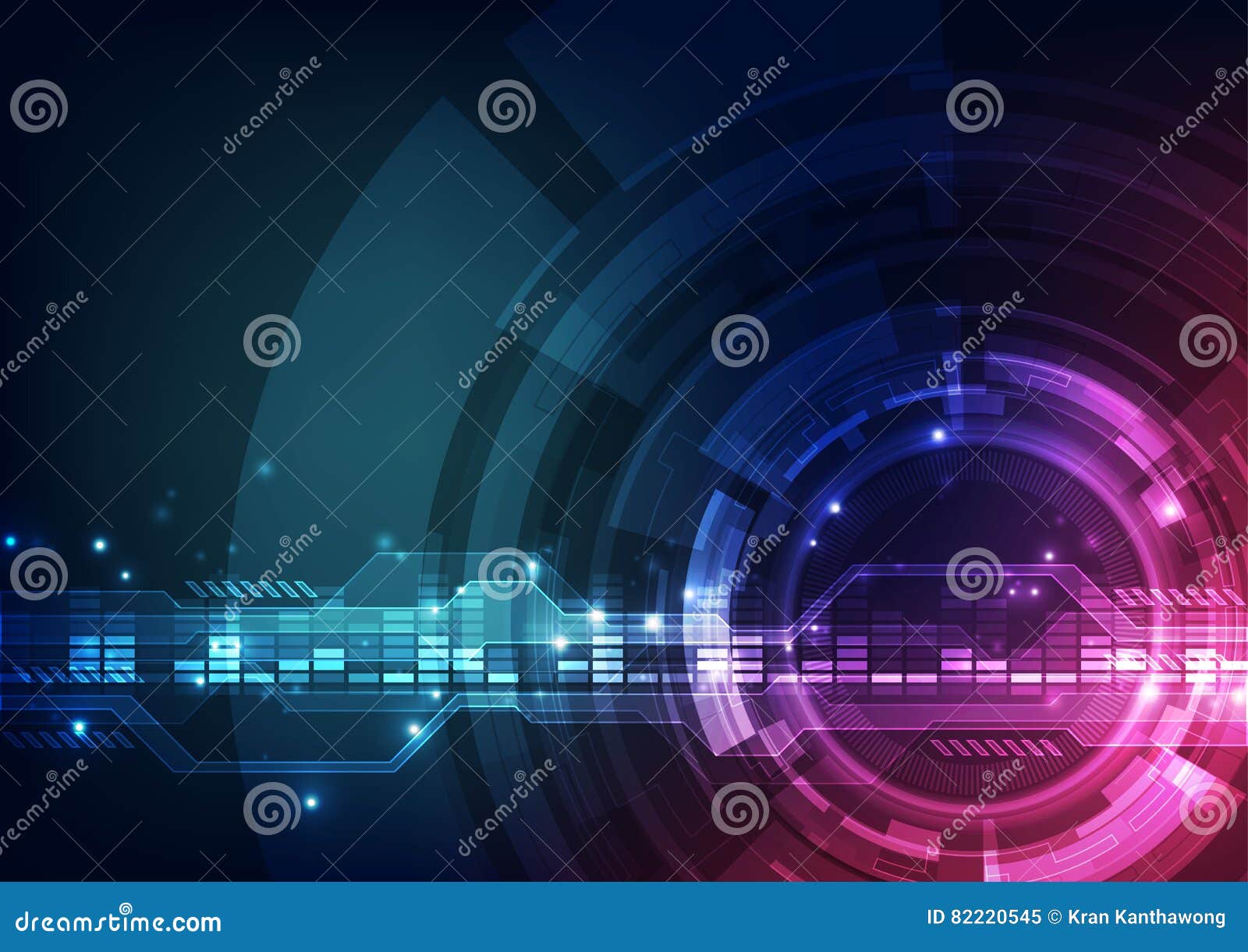 Abstract Future Technology Concept Background, Vector Illustration ...