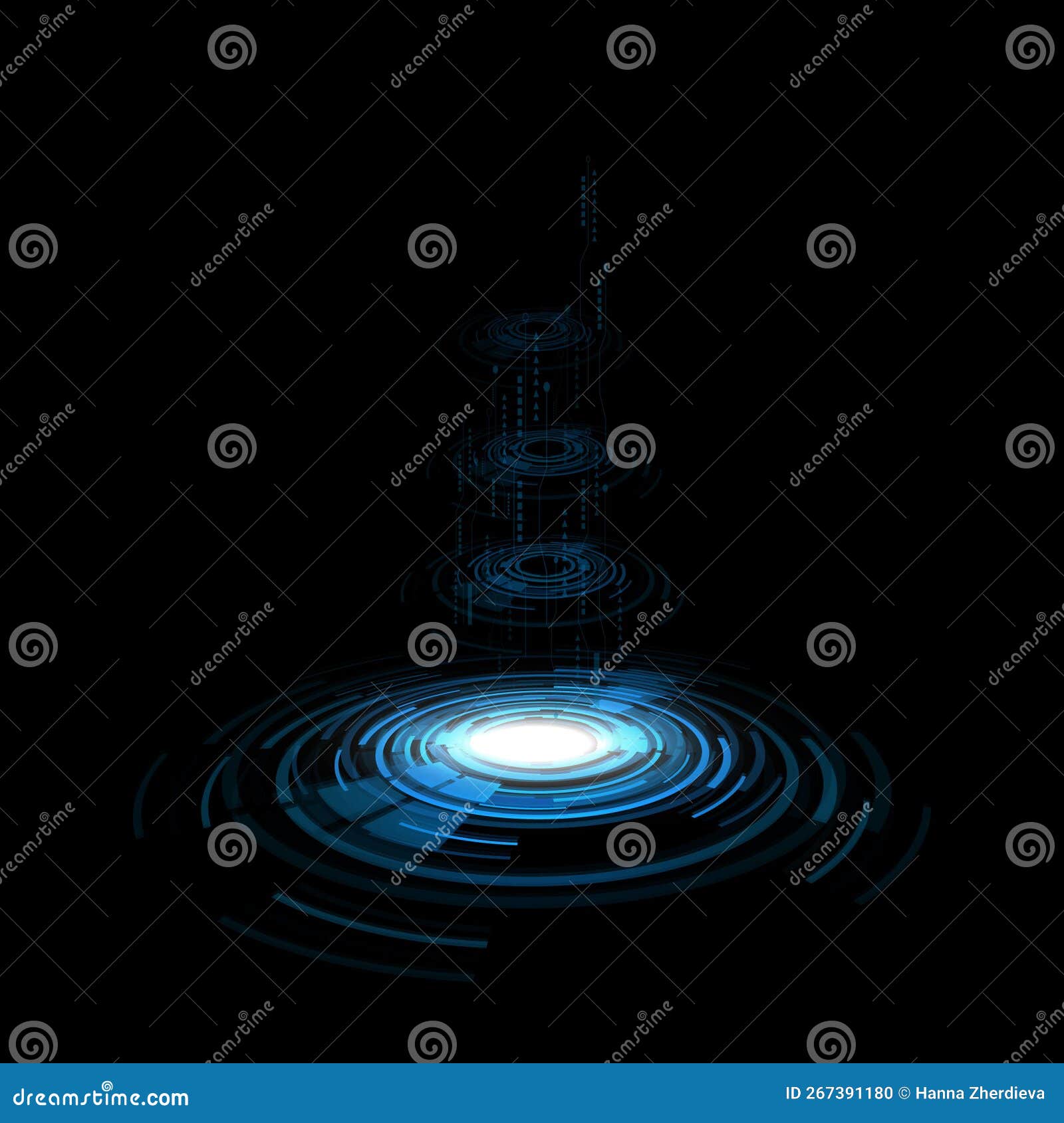 Abstract Future Technology, Electric Telecom Background. Stock ...