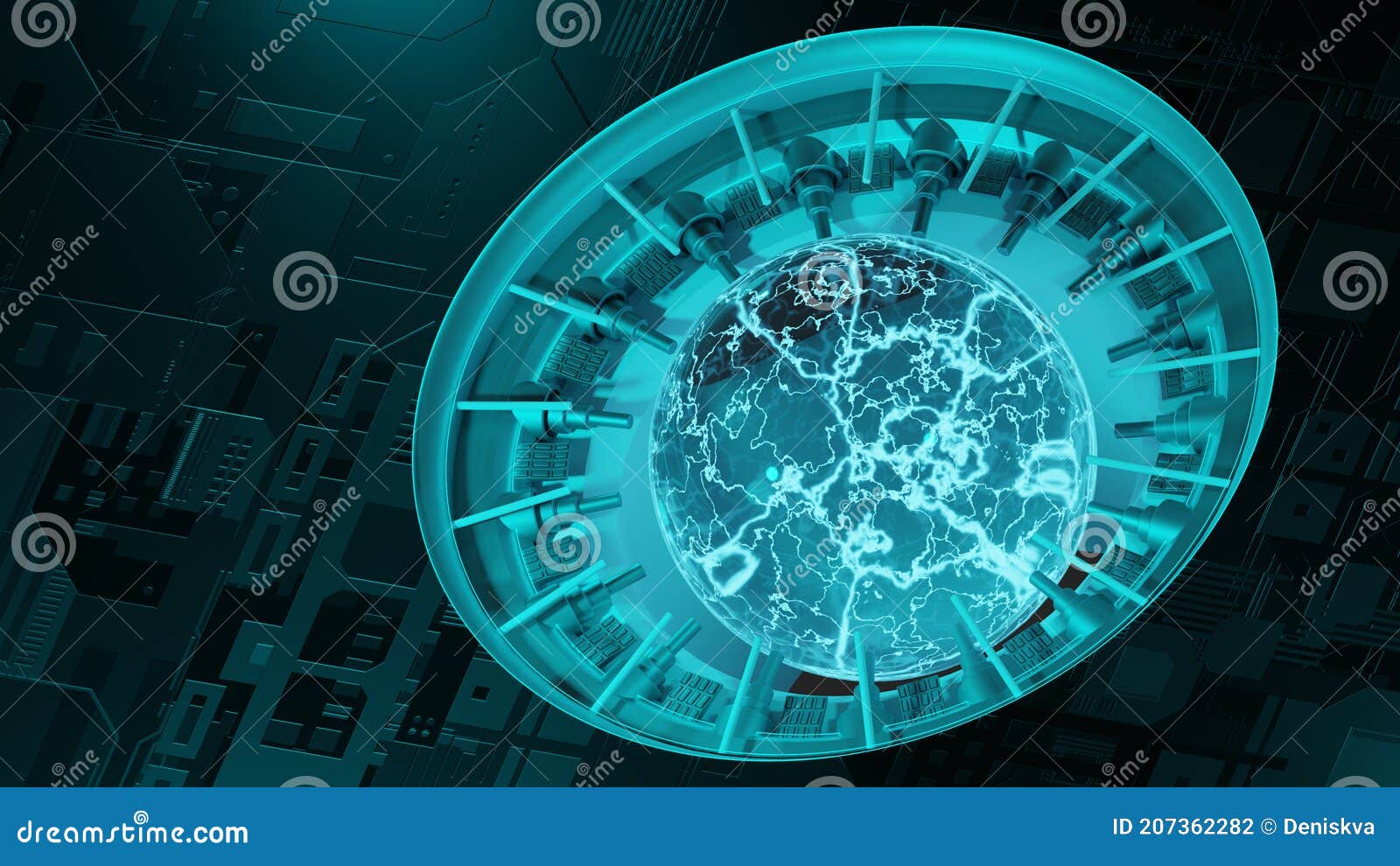 Abstract Future Technology Vision Background Stock Photo - Image of ...