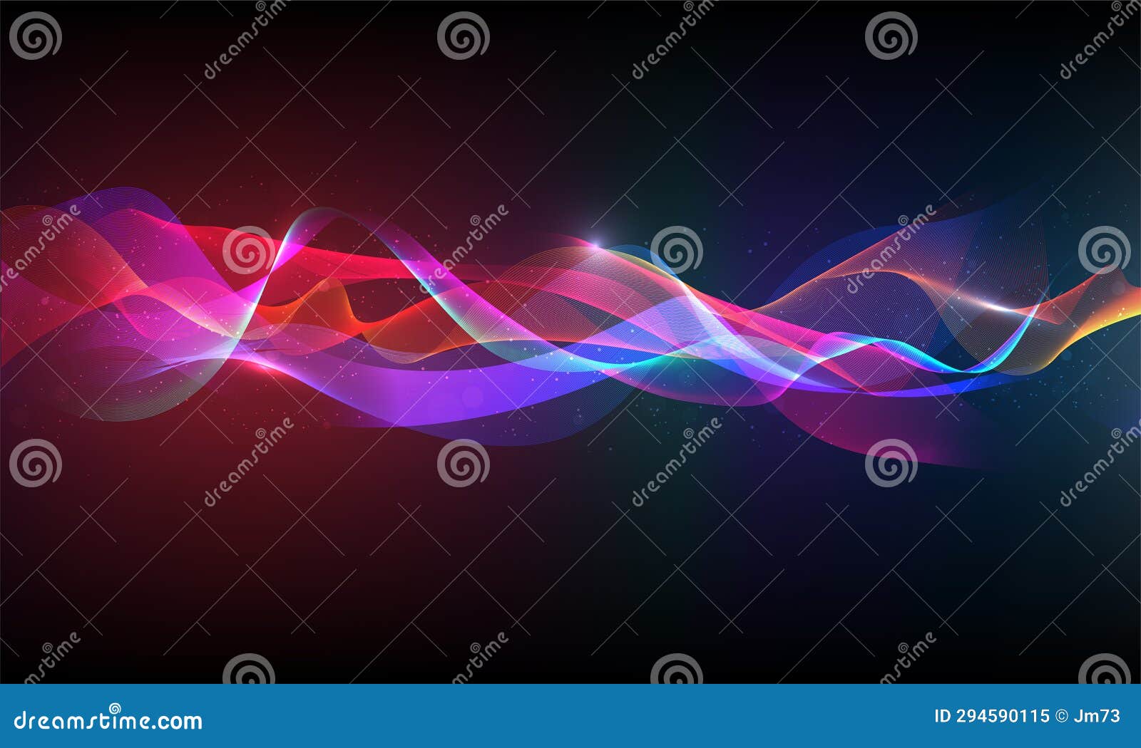 3d Shiny Waves. Animation. Wavy Dark Paths Move Parallel To Each Other ...