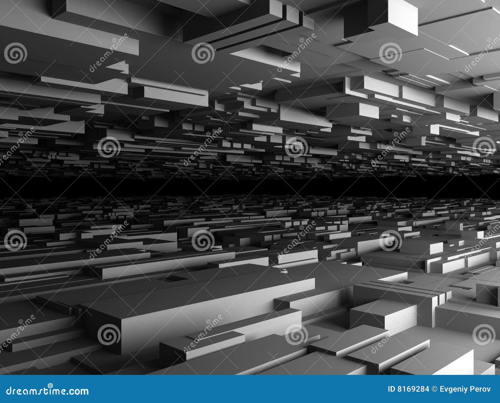 Abstract Futuristic Background in Gray Stock Illustration ...