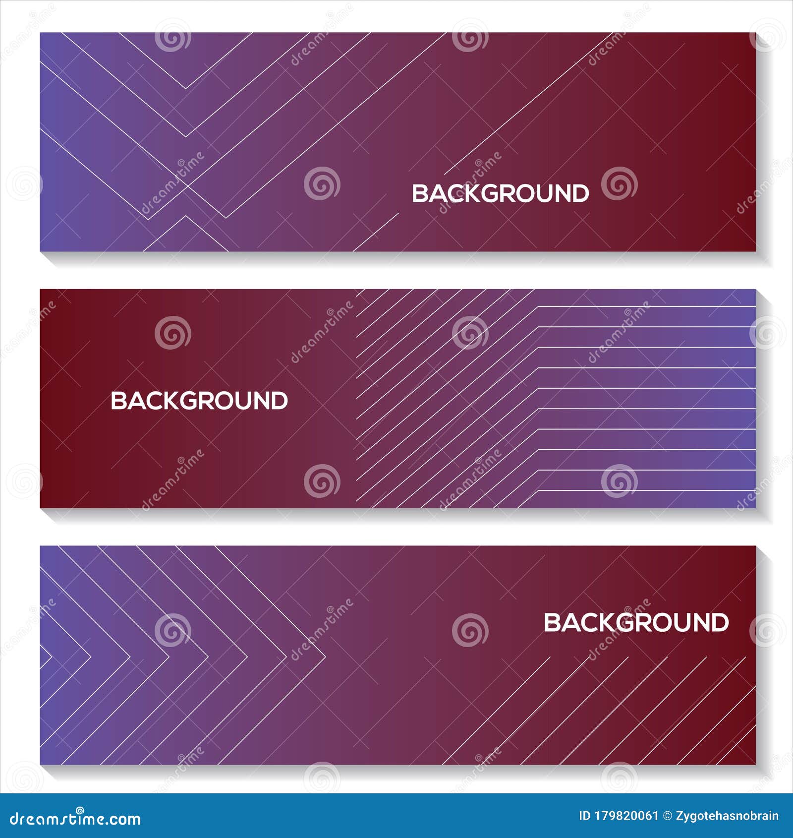 Abstract Futuristic Banner Collection of Three Vector Set Stock Vector ...