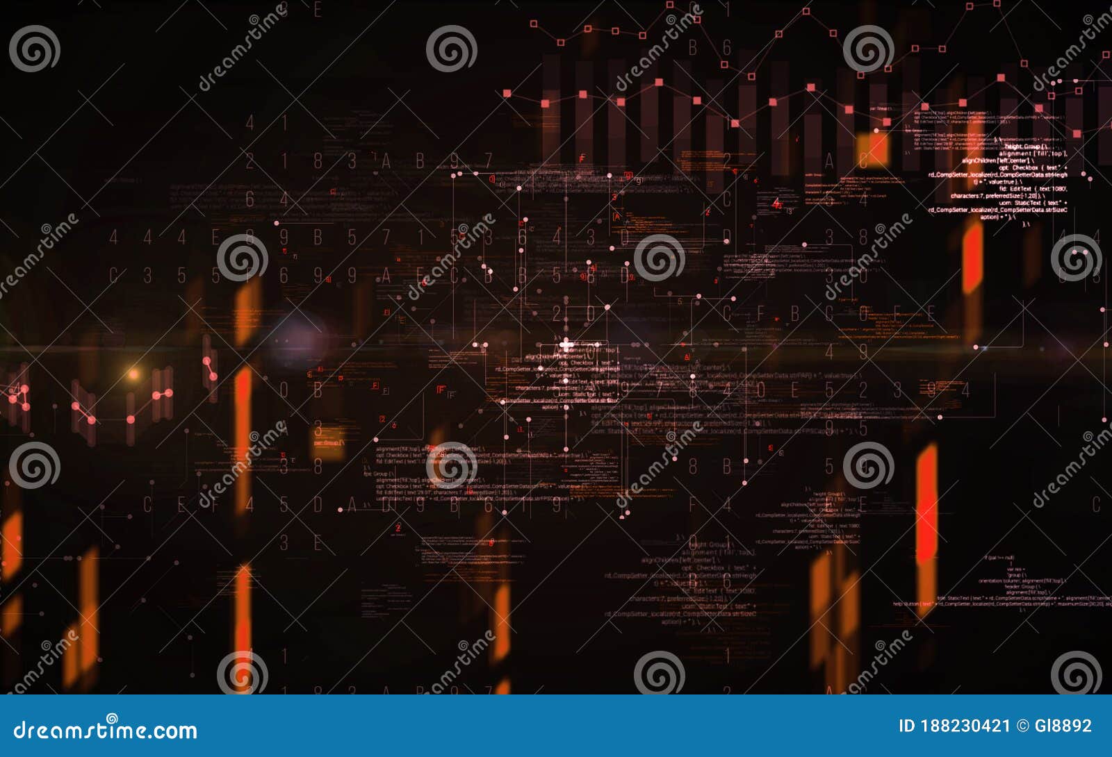 Abstract Futuristic Big Data Information Technology Concept Stock ...