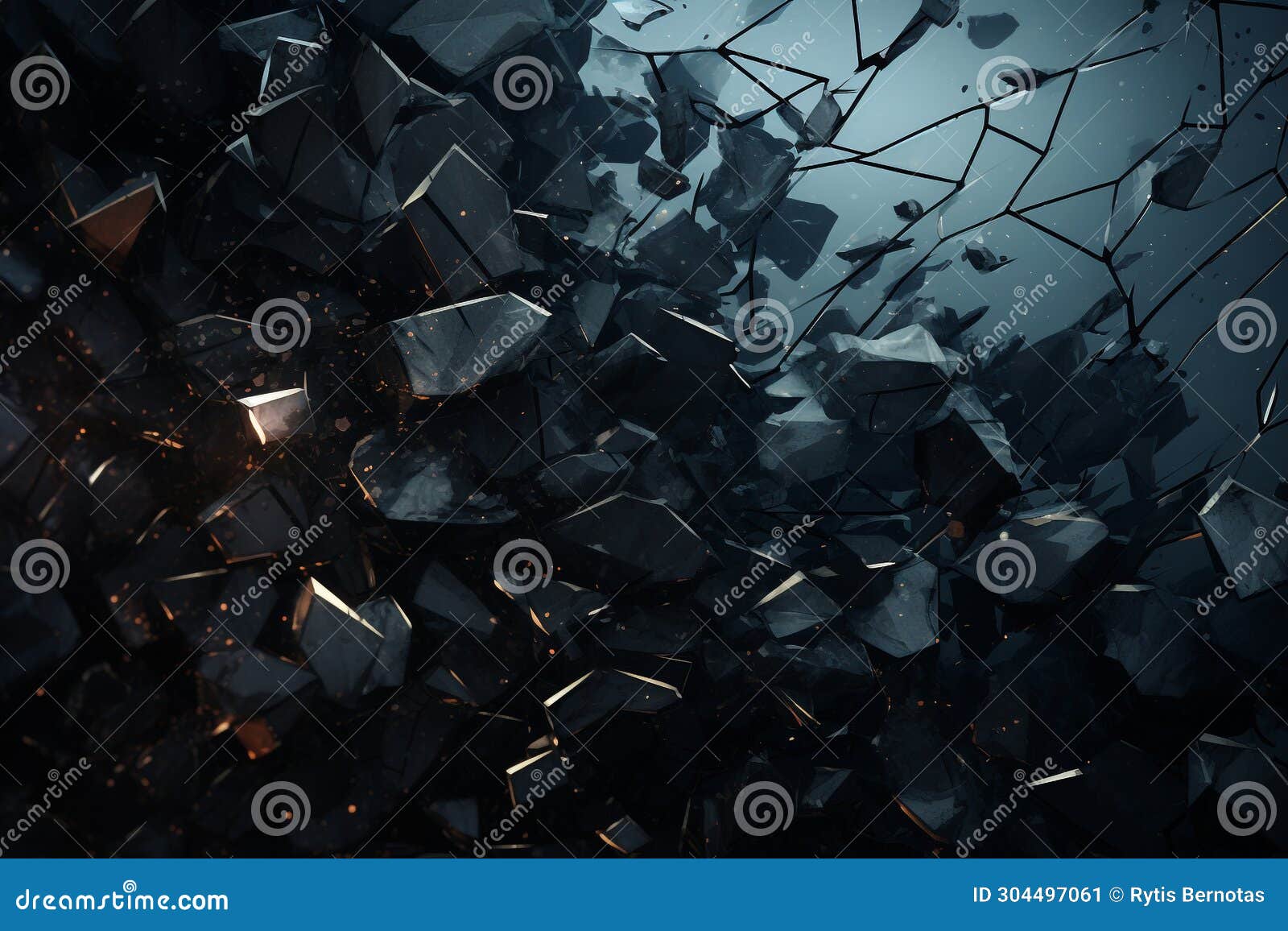 Particles Of Fragments Of Space Debris In The Moonlight. Satellite ...