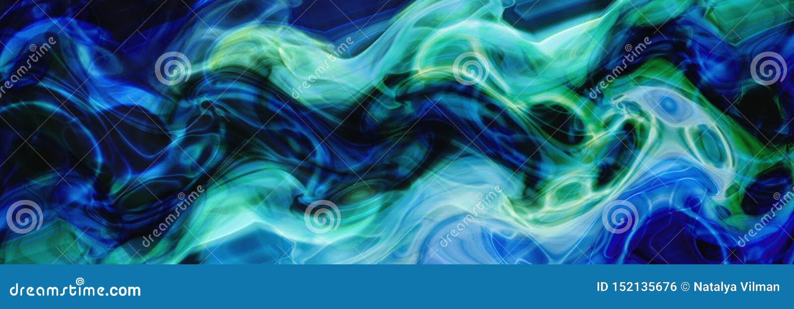 Abstract Futuristic Blend Cool Tone Blue Dynamic Creative Banner ...