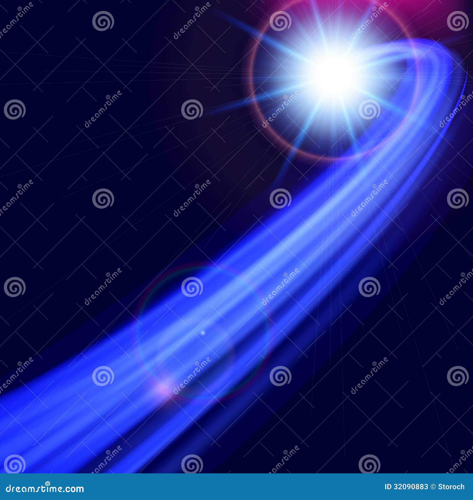 Abstract Futuristic Blue Background with Bent Line Stock Vector ...
