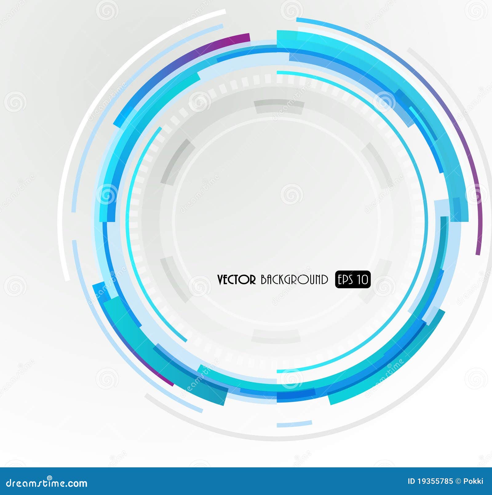 Abstract Futuristic Blue Circle. Stock Vector - Illustration of ...