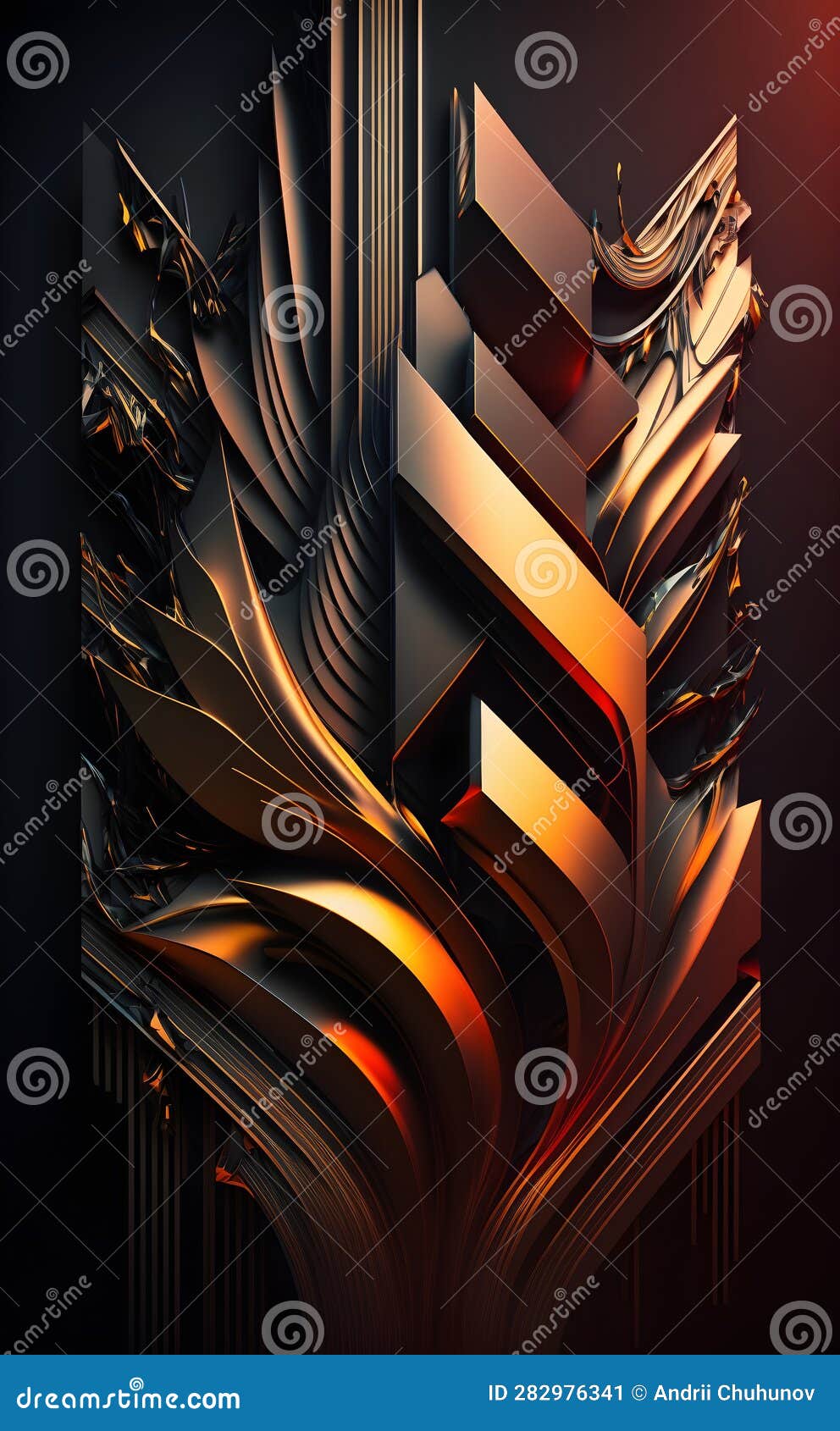 Abstract Futuristic Bold Lines and Contrasting Textures, Generative AI ...
