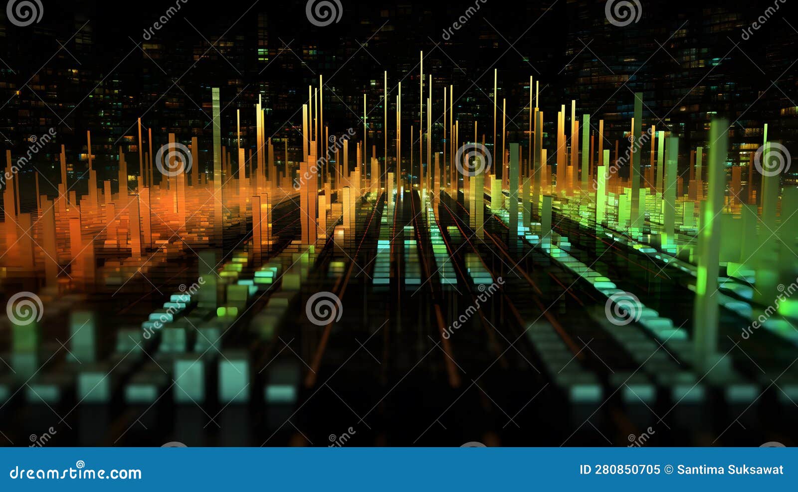 Abstract Futuristic Business Strategy Data Graph Background. Generative ...