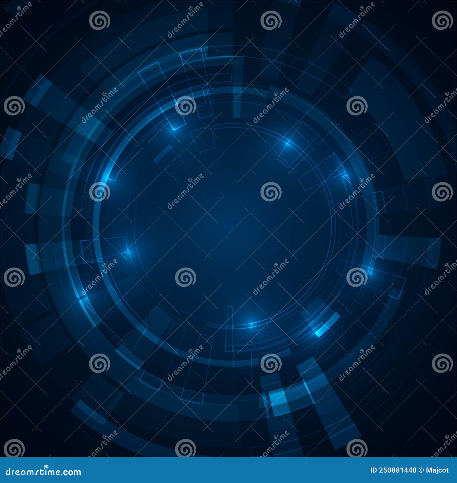 Abstract Futuristic Circles Stock Vector - Illustration of element ...