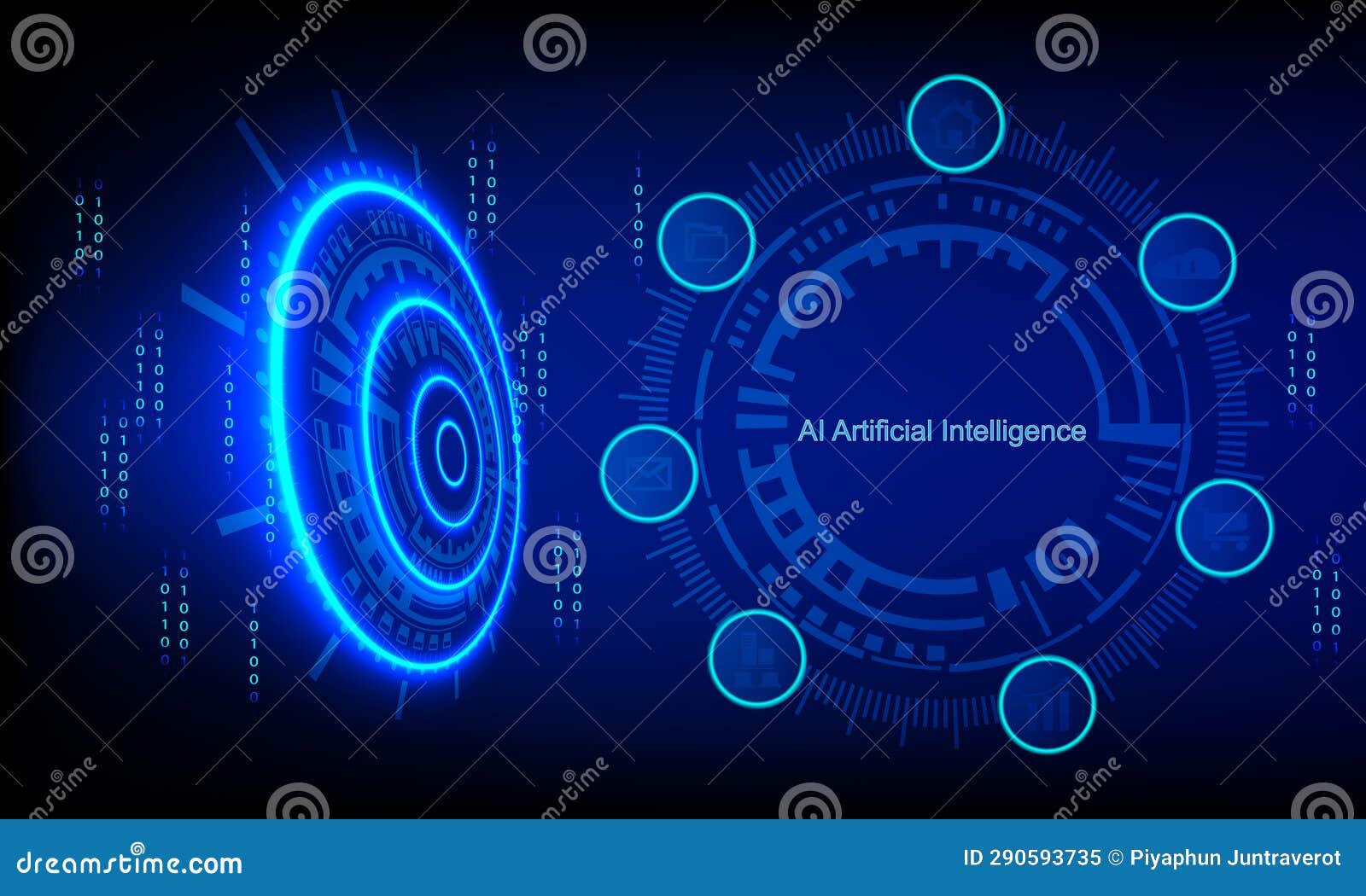 Abstract Futuristic Circuit Ai Technology, Artificial Intelligence ...