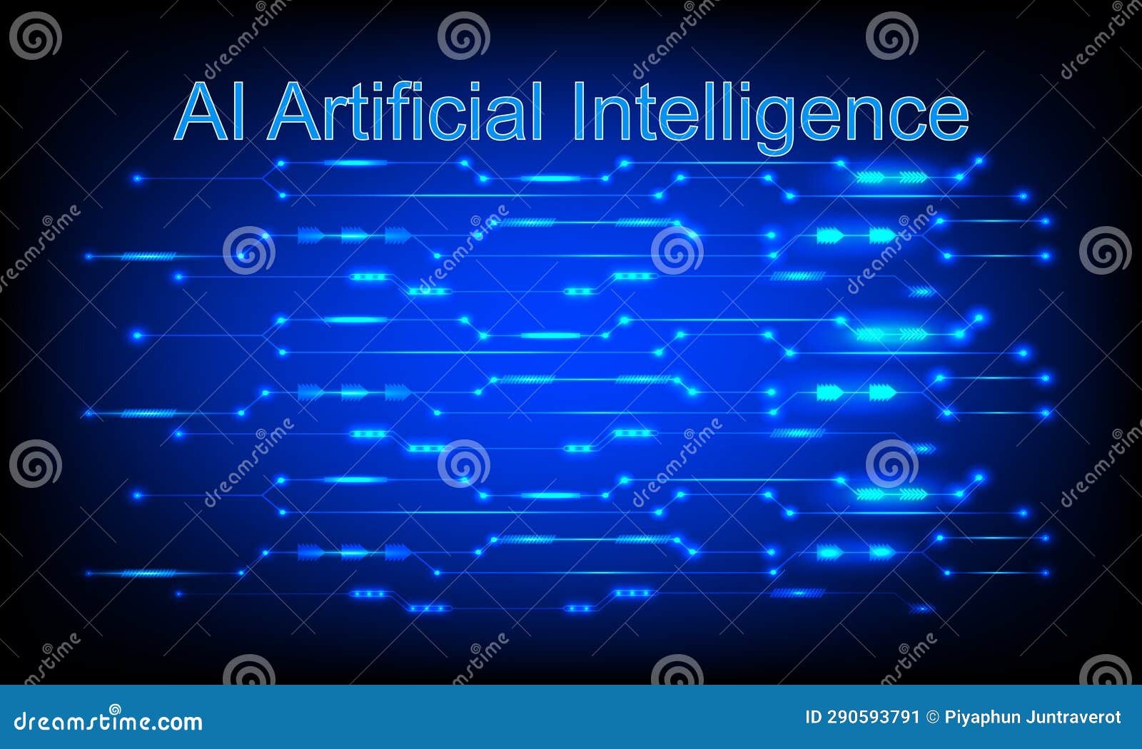 Abstract Futuristic Circuit Ai Technology, Artificial Intelligence, Graphics Design Stock ...