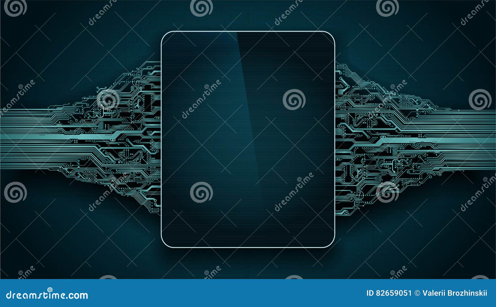 Abstract Futuristic Circuit Board with Electronic Display, Hi-tech ...