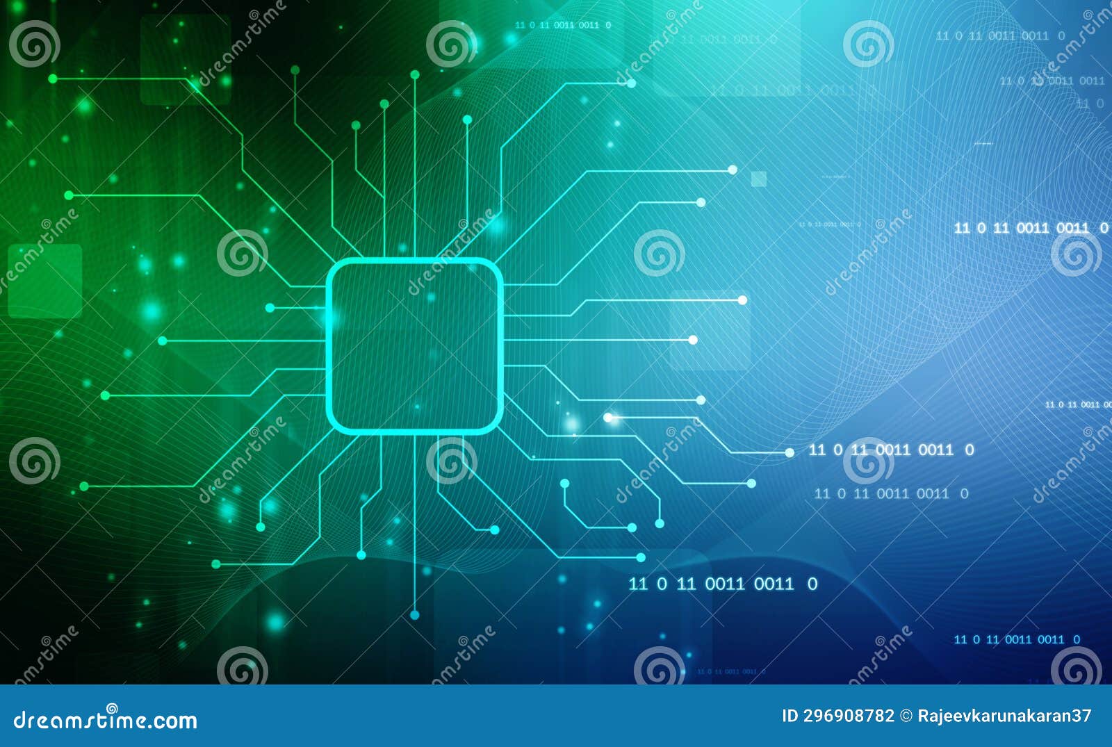 Abstract Futuristic Circuit Board Illustration, Circuit Board with ...