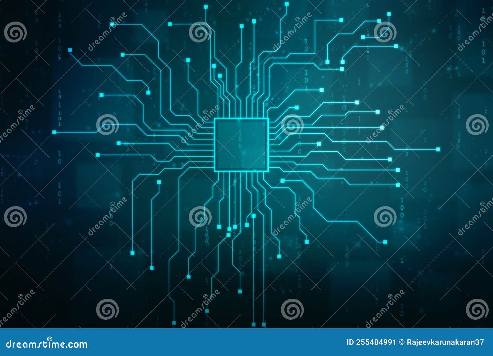 Abstract Futuristic Circuit Board Illustration, Circuit Board with ...