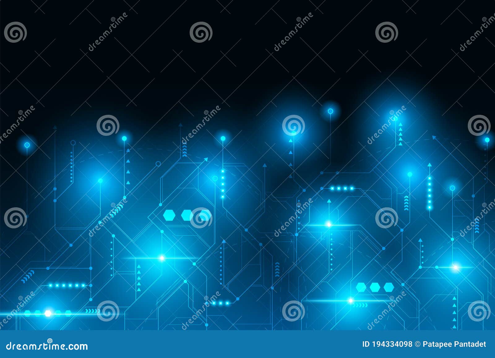 Abstract Futuristic Circuit Connection Board.vector and Illustration ...