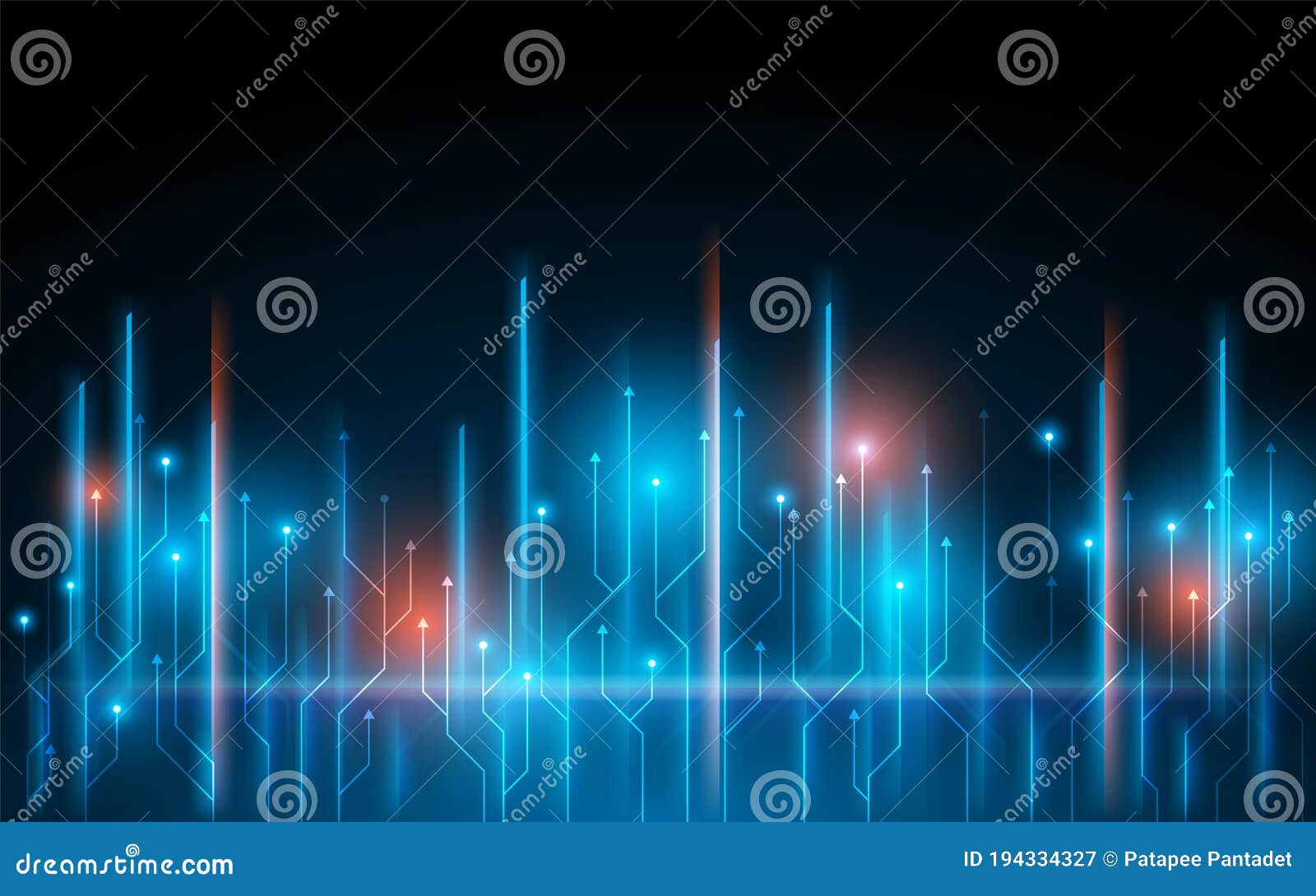 Abstract Futuristic Circuit Connection Board.vector and Illustration ...