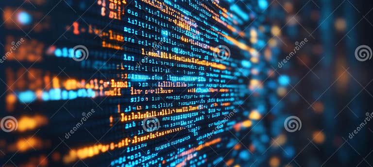 Abstract Futuristic Computer Source Code, Programming and Lines - Tech ...