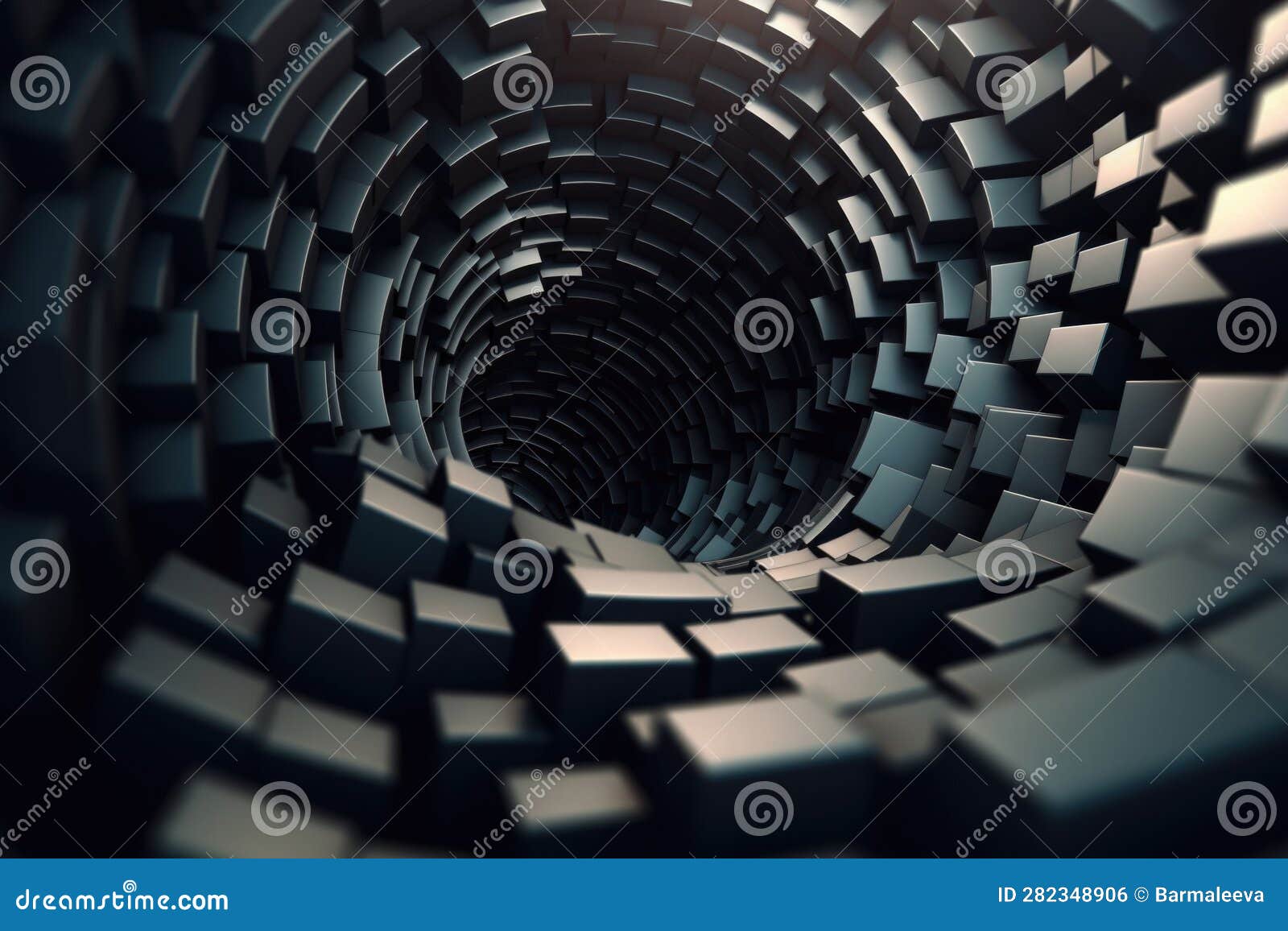 Abstract Futuristic Cubes Shape Background. Poster with Random Cubes in ...