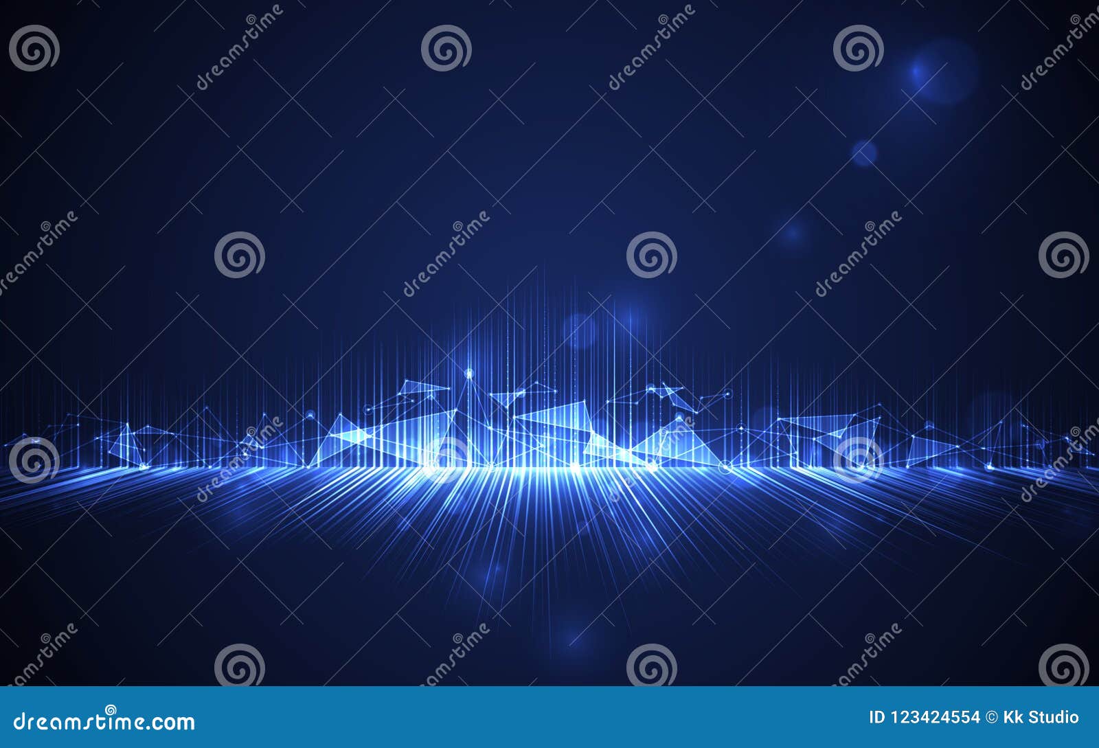 Polygon Connection Background, Global Network Communication Internet ...