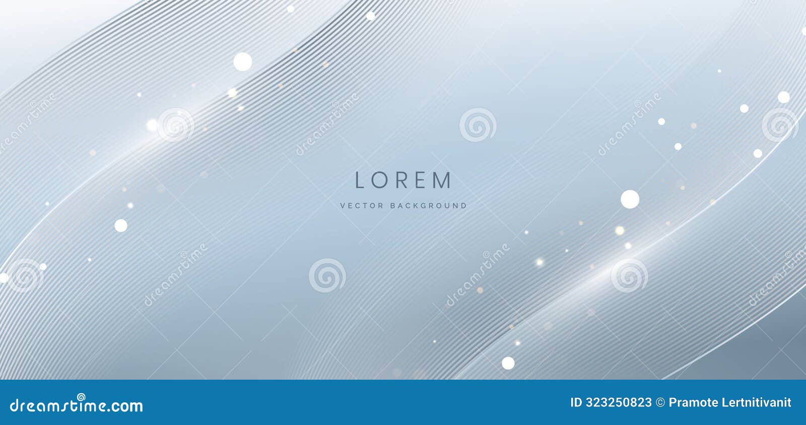 Abstract Futuristic Curved Glowing Grey Light Lines on Grey Background ...