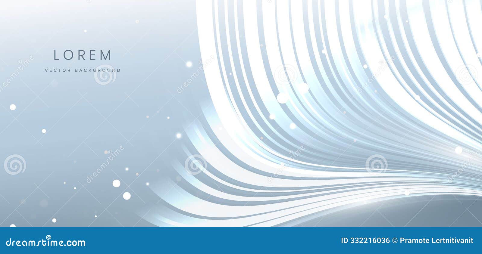 Abstract Futuristic Curved Glowing Grey Light Lines on Grey Background ...