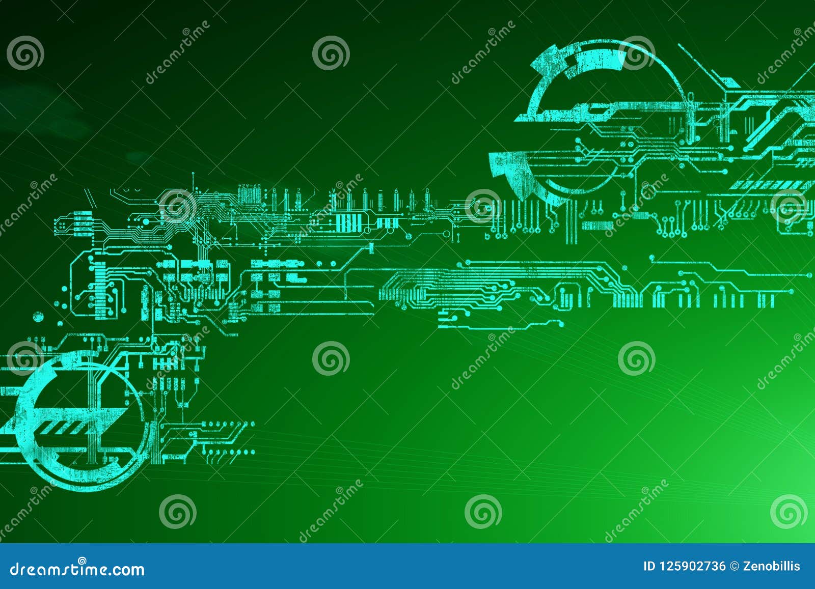 Abstract Futuristic Cyber Technology Background. Sci-fi Circuit Design ...