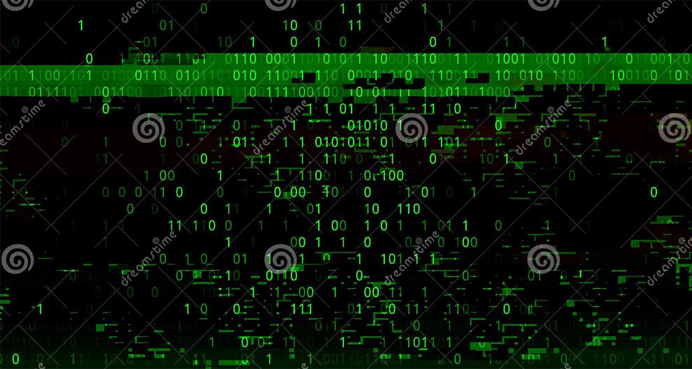 Abstract Futuristic Cyberspace with Binary Code. Matrix Background Stock Illustration ...