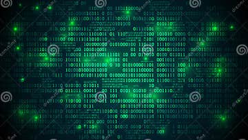 Abstract Futuristic Cyberspace with Binary Code, Matrix Background with ...